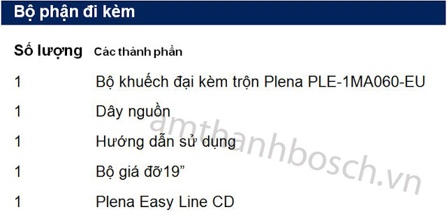 Bộ khuếch đại kèm trộn Plena PLE-1MA120-EU